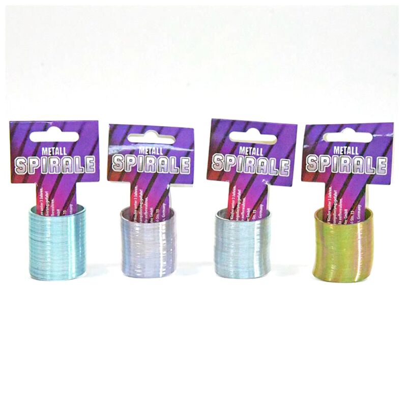 4 x Metall Spirale Treppenläufer metallic Springspirale Springfed